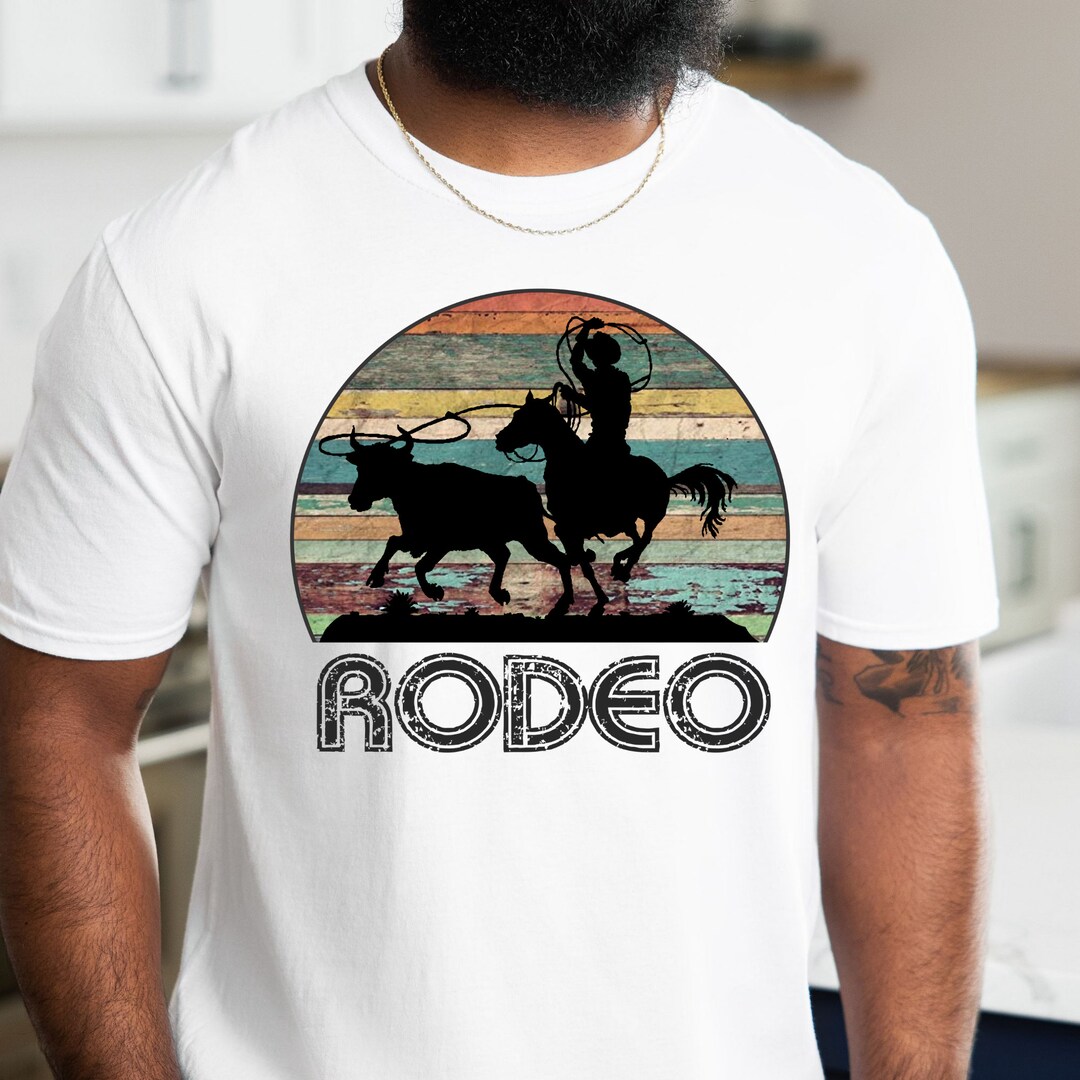 Rodeo T-shirt, Retro Cowboy Shirt, Vintage Horse Tee, Rodeo T-shirt ...