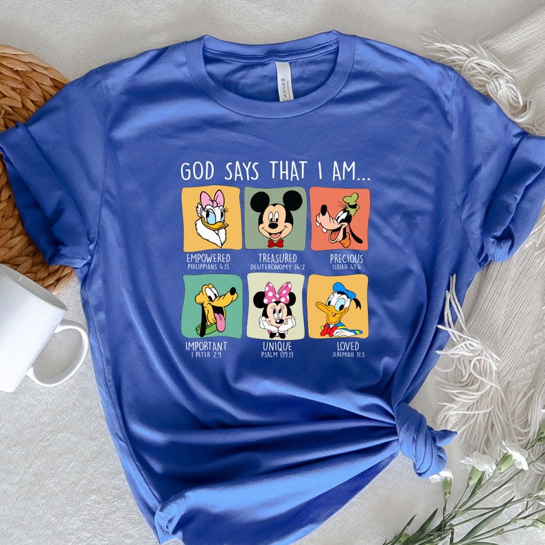 Mickey and Minnie Mouse T-shirt: God Says I Am... - Etsy