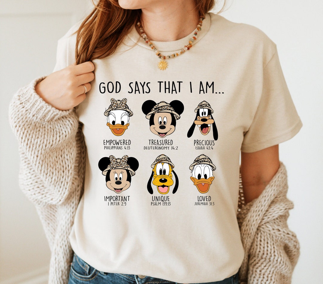 God Says That I Am... Mickey and Friends T-shirt, Mickey Mouse T-shirt ...