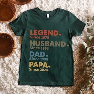 Custom Dad With Years Shirt, Papa With Year, Gift for Husband, Father's ...