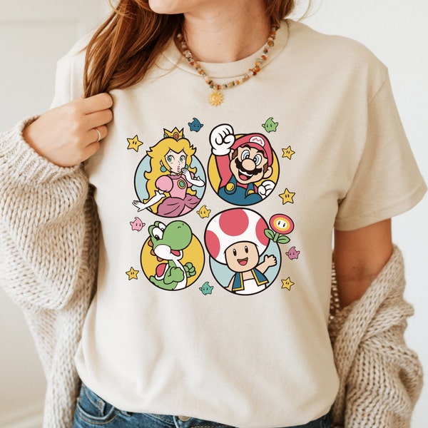 Super Mario and Peach Shirt - Etsy