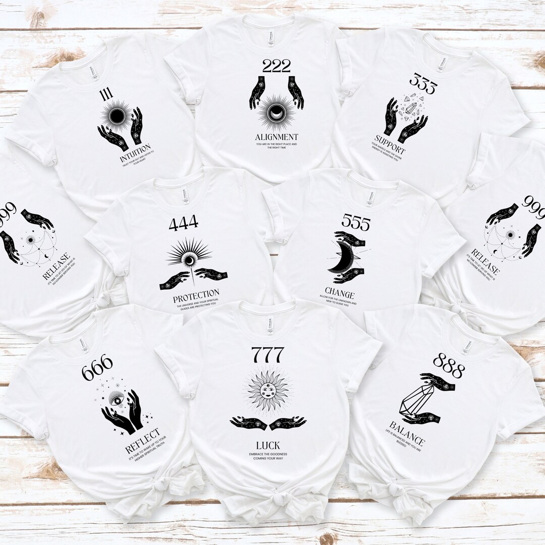 Angel Numbers T-shirt, Lucky Numbers T-shirt, Trendy T-shirts, Gifs for ...