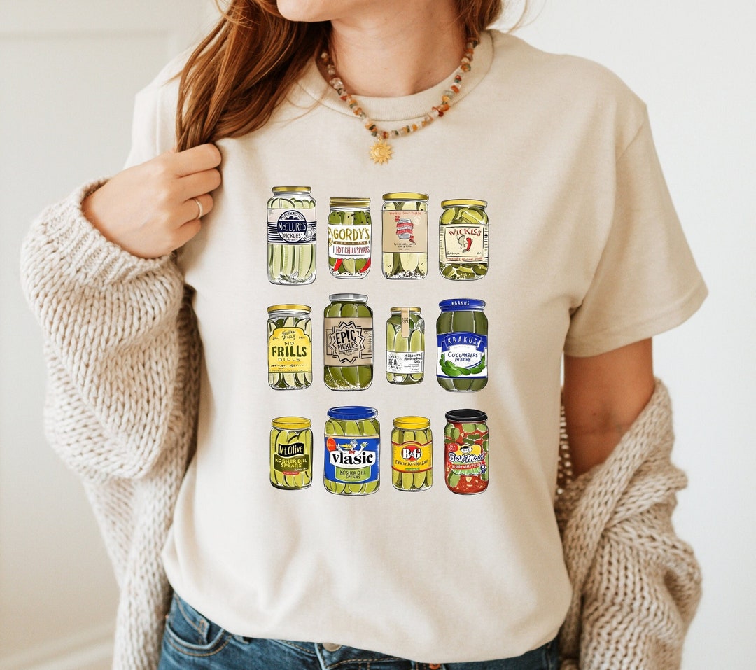 Pickle Jars T-shirt, Vintage Canned Pickles T-shirt, Pickle Lovers Tee ...
