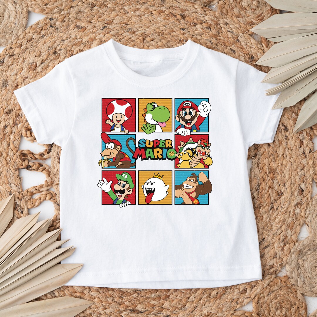 Nintendo Super Mario T-shirt, Vintage Super Mario and Luigi T-shirt ...