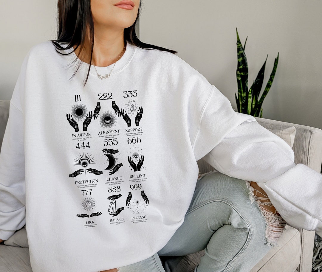 Angel Numbers Sweatshirt, Angel Numbers Hoodie, Trendy Hoodie, Oversize ...