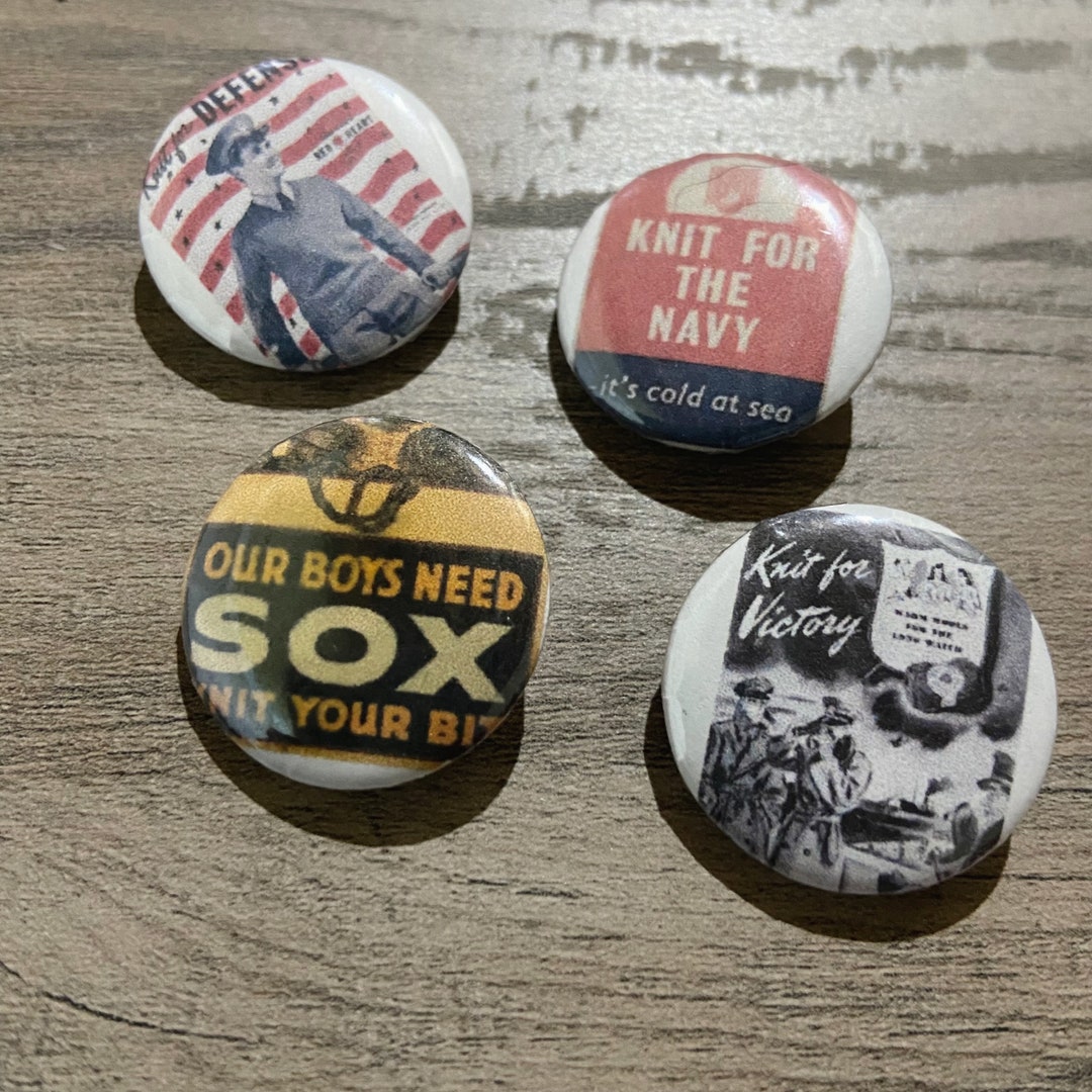 Vintage Knitting Advertisement Buttons - Etsy