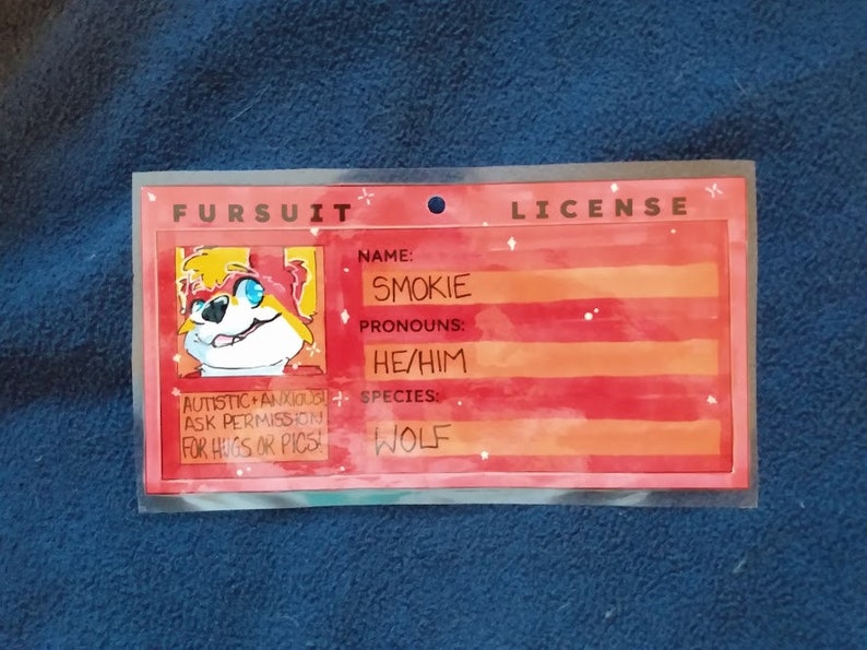 Fursuit License Custom Badge // Furry Fursona Badge Commission - Etsy