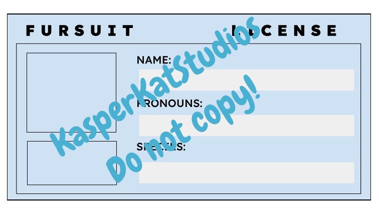 Fursuit License Custom Badge // Furry Fursona Badge Commission - Etsy UK