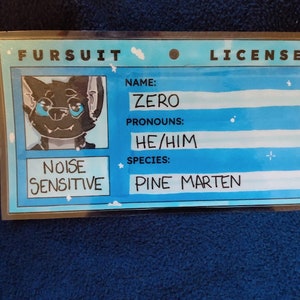 Fursuit License Custom Badge // Furry Fursona Badge Commission (READ ...