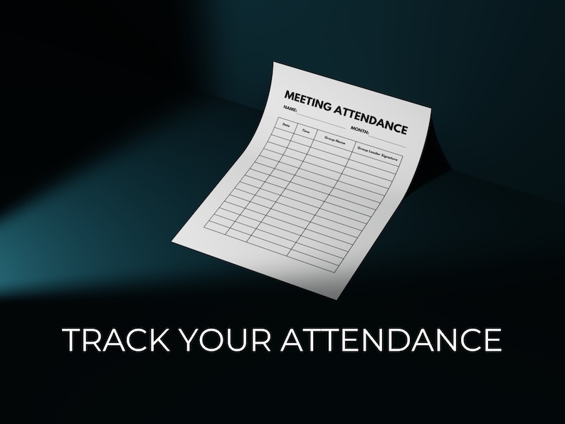 Group Meeting Attendance Sheet: Printable Meeting Log (PDF) - Etsy
