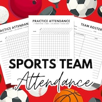 Printable Cheer Season Attendance Sheet Instant Download Template ...