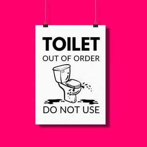 Toilet Out of Order Sign Printable | Restroom Out of Service Sign ...