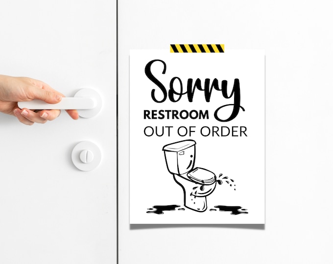 Printable Out of Service Sign, Out of Order Sign, Essential Signs for ...