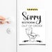 Toilet Out of Order Sign Printable Restroom Out of Service Sign ...