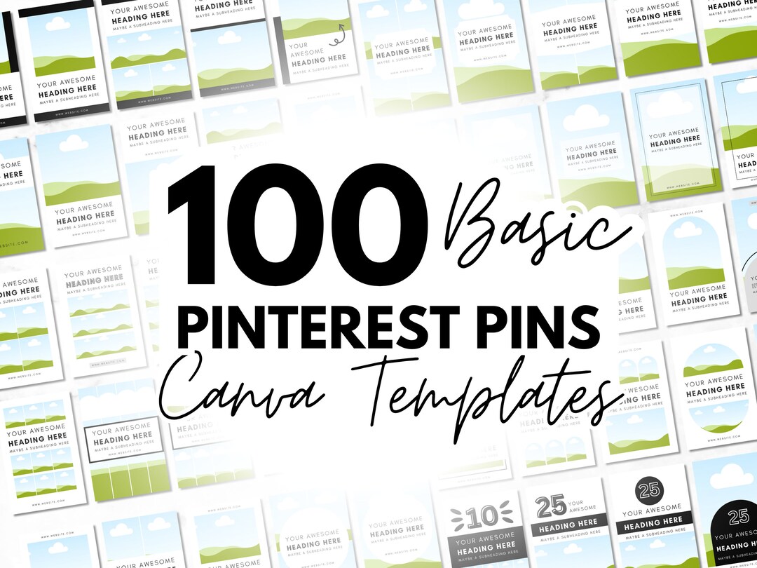 100 Basic Pinterest Pin Templates for Any Niche | Simple Canva ...