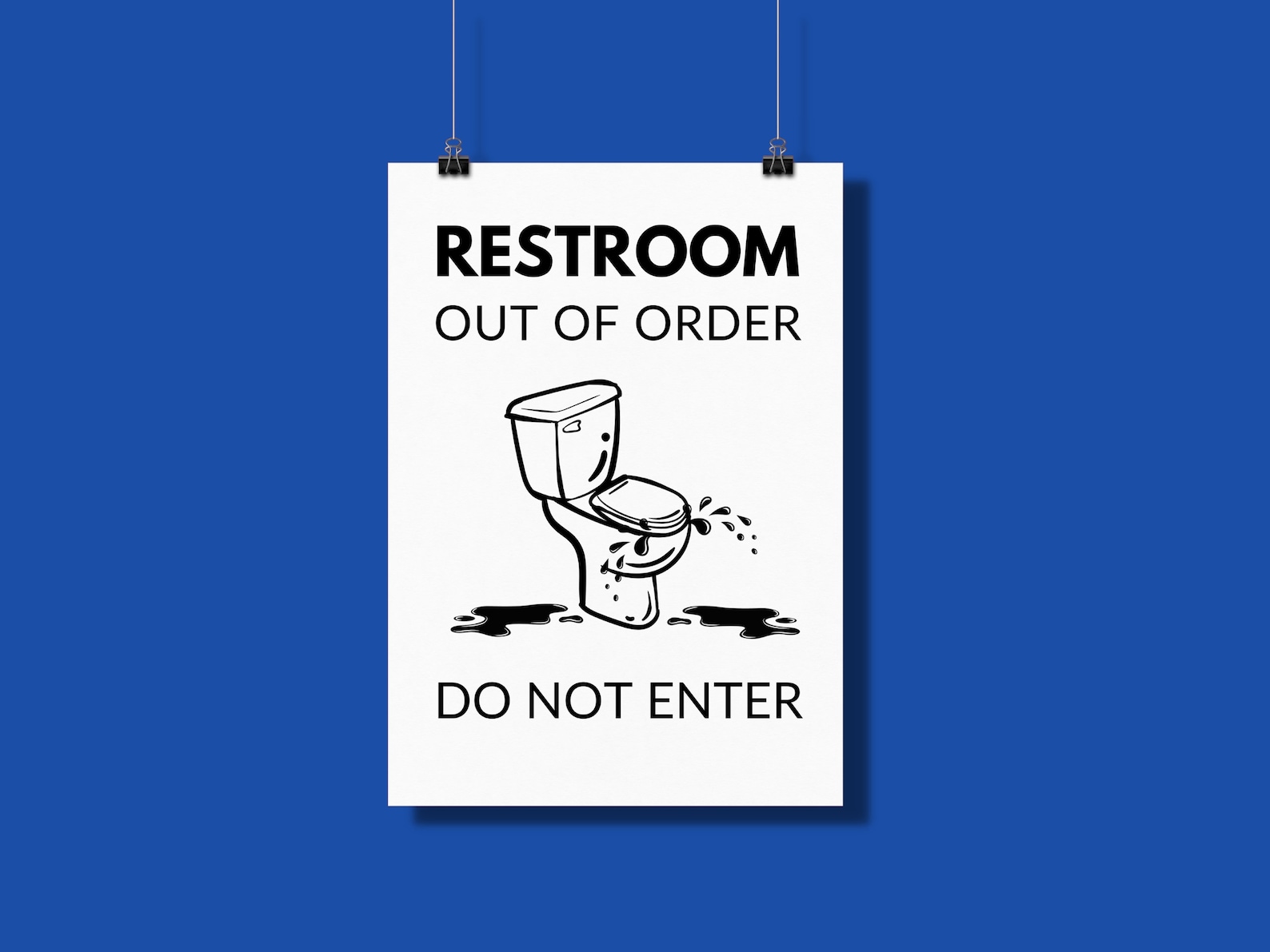 Toilet Out of Order Sign Printable | Restroom Out of Service Sign ...