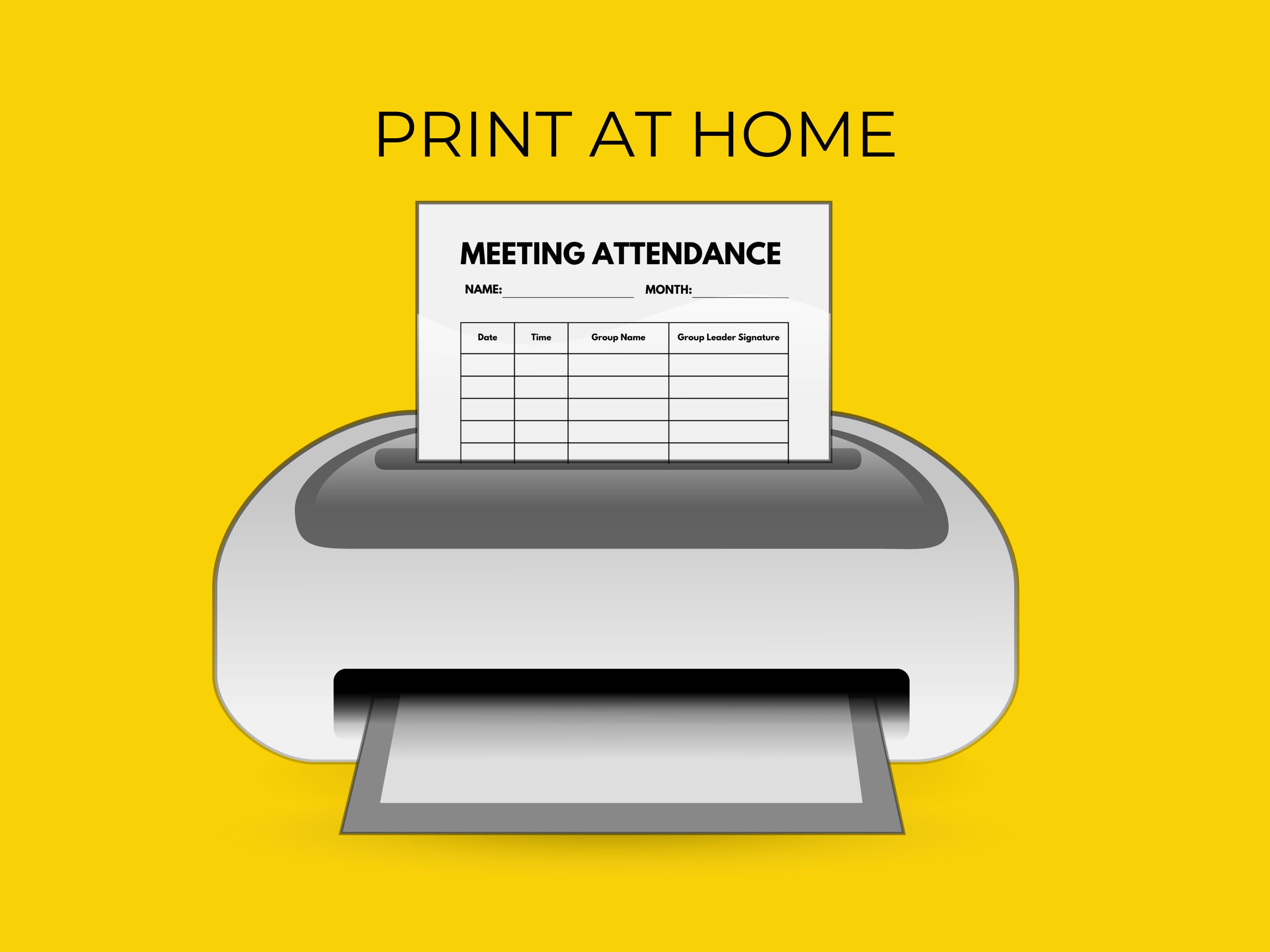 Group Meeting Attendance Sheet: Printable Meeting Log (PDF) - Etsy