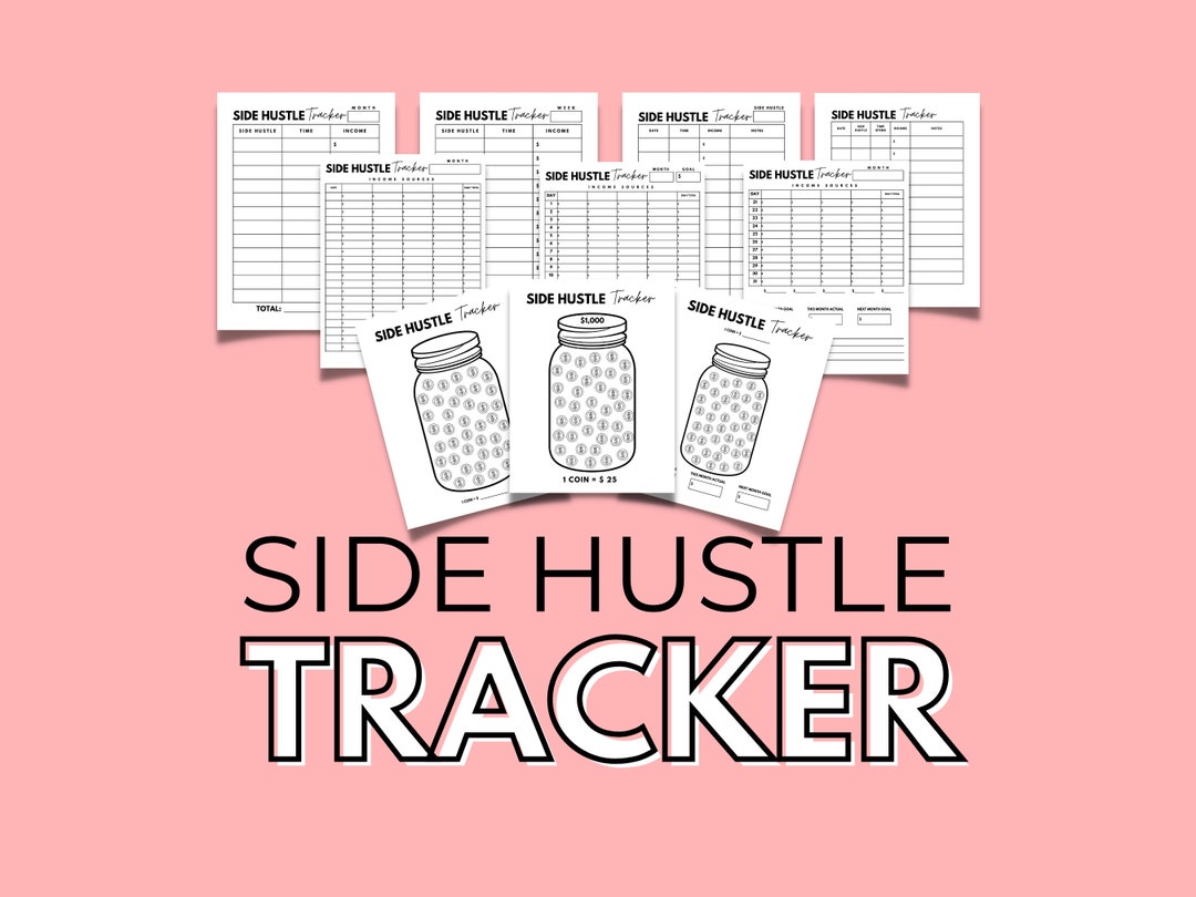 Side Hustle Income Tracker: Printable Finance Planner (PDF) - Etsy