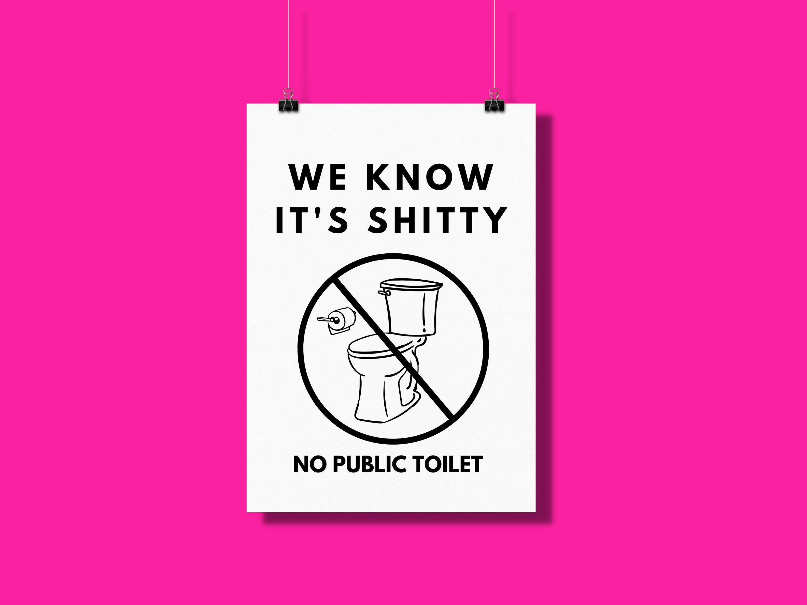 No Public Restroom Sign No Public Toilet Sign No Public - Etsy UK