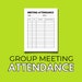 Group Meeting Attendance Sheet: Printable Meeting Log (PDF) - Etsy