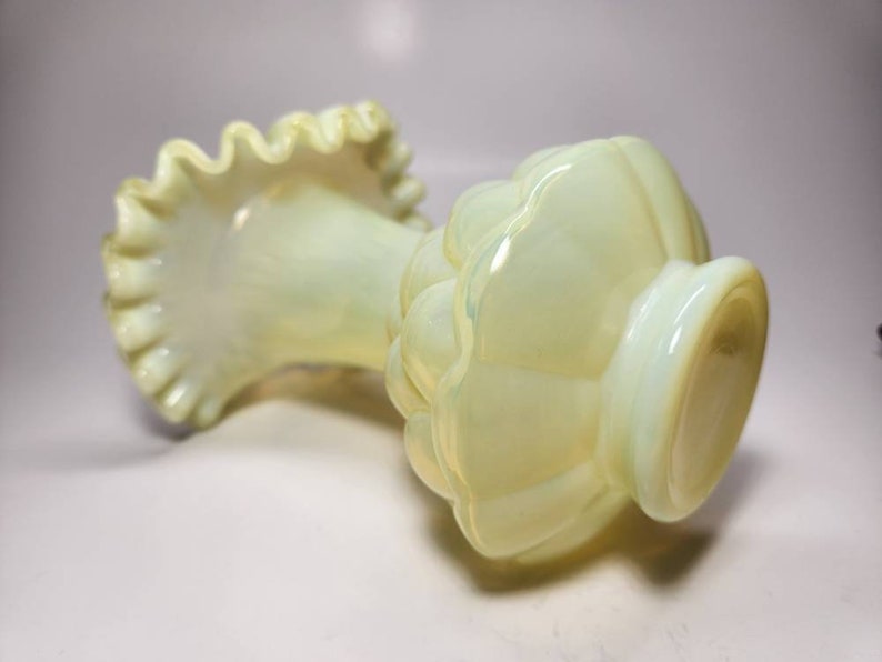 Fenton Vaseline Glass Jack in Pulpit - Etsy