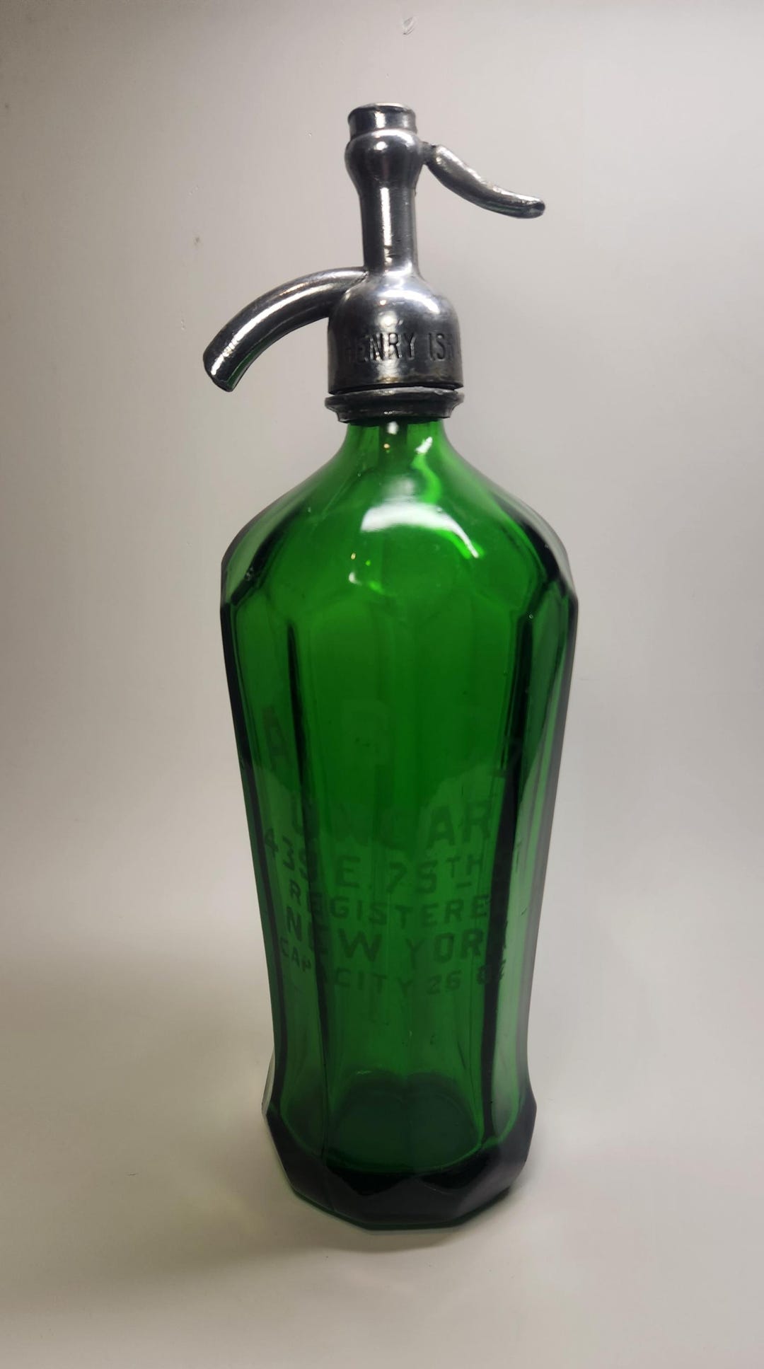 New York Green Seltzer Bottle - Etsy