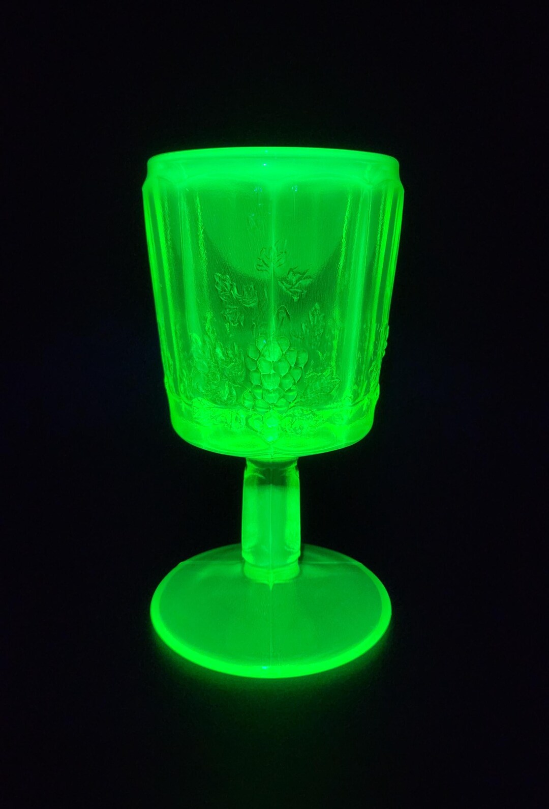Vaseline LG Wright Grapes Goblet - Etsy