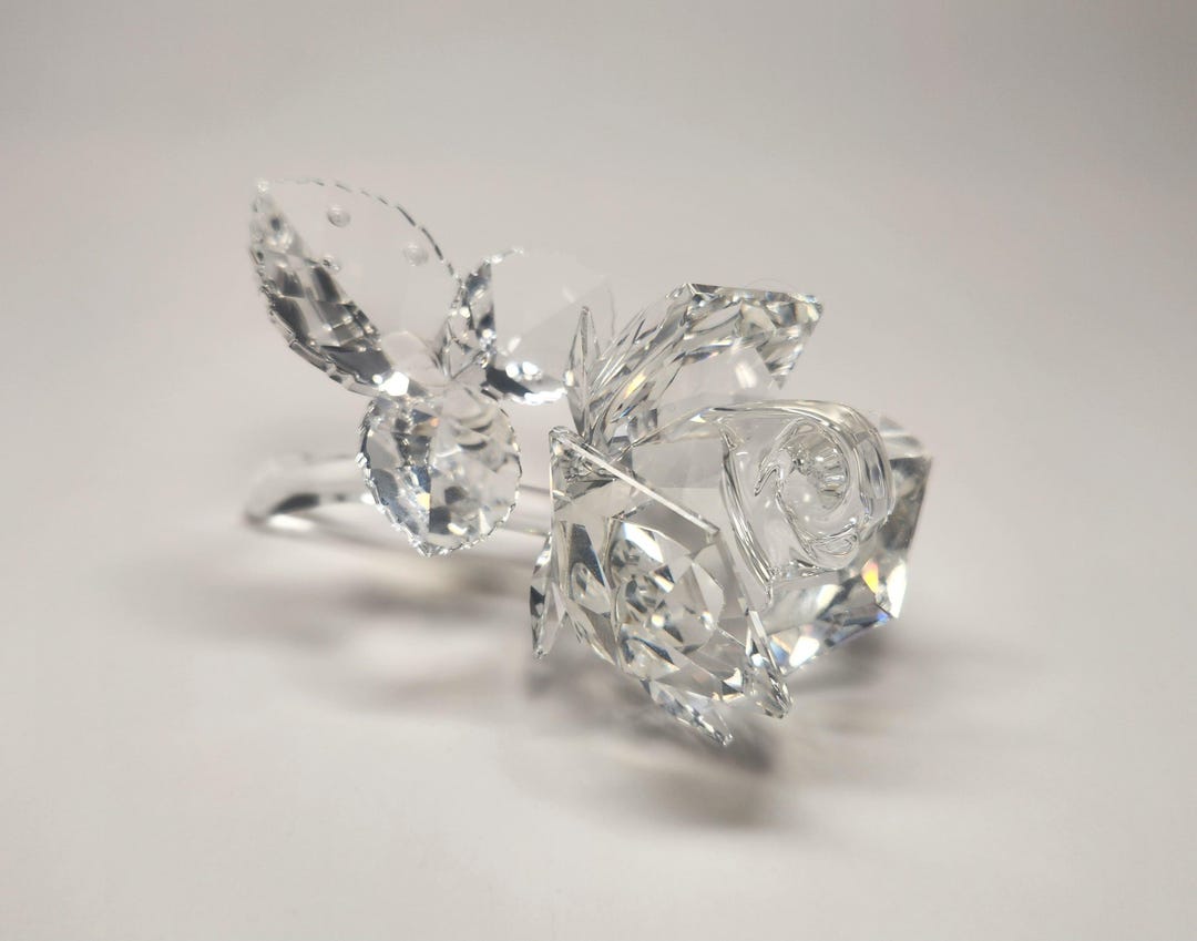 Swarovski Crystal Rose Flower - Etsy