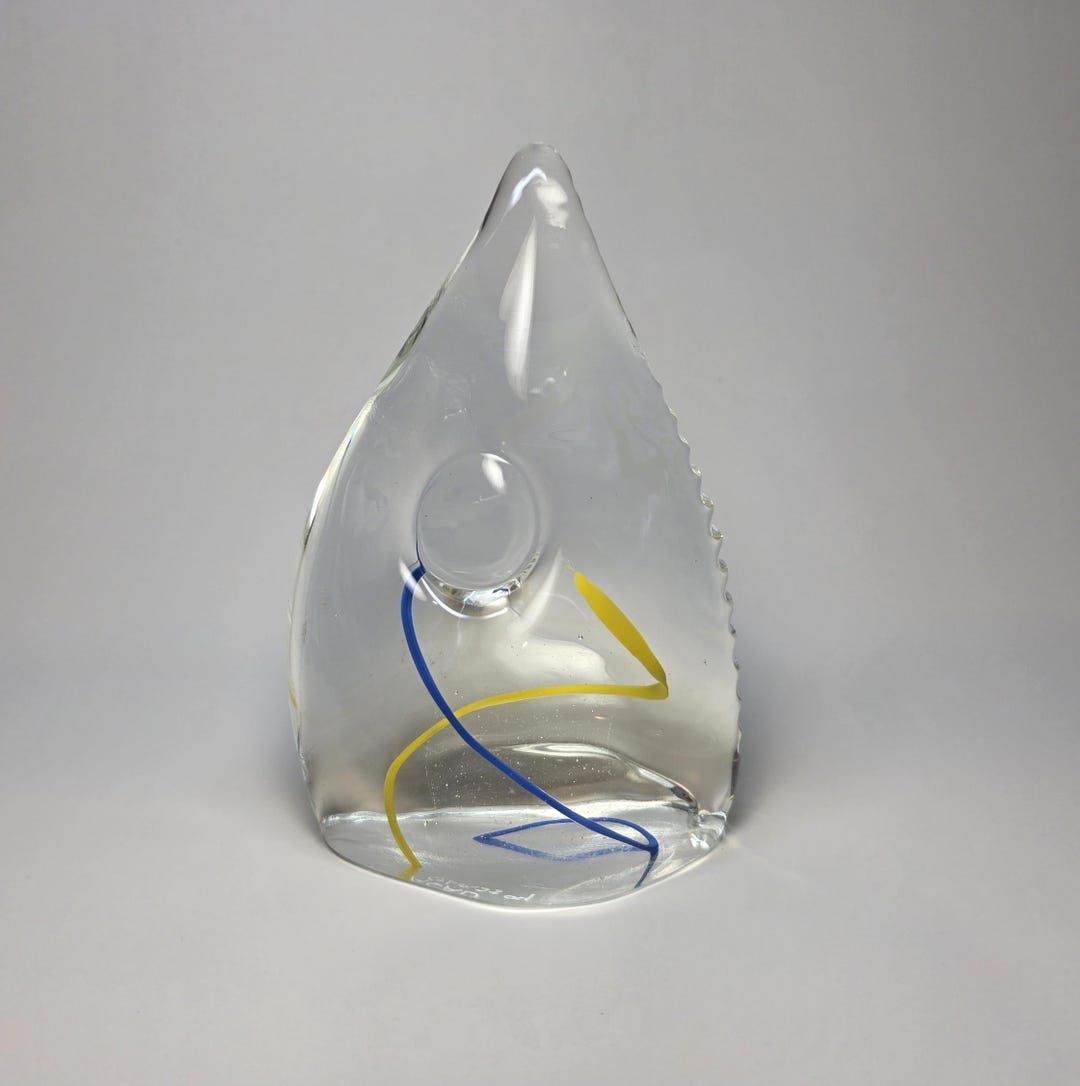 Signed Abstract Art Glass - Etsy