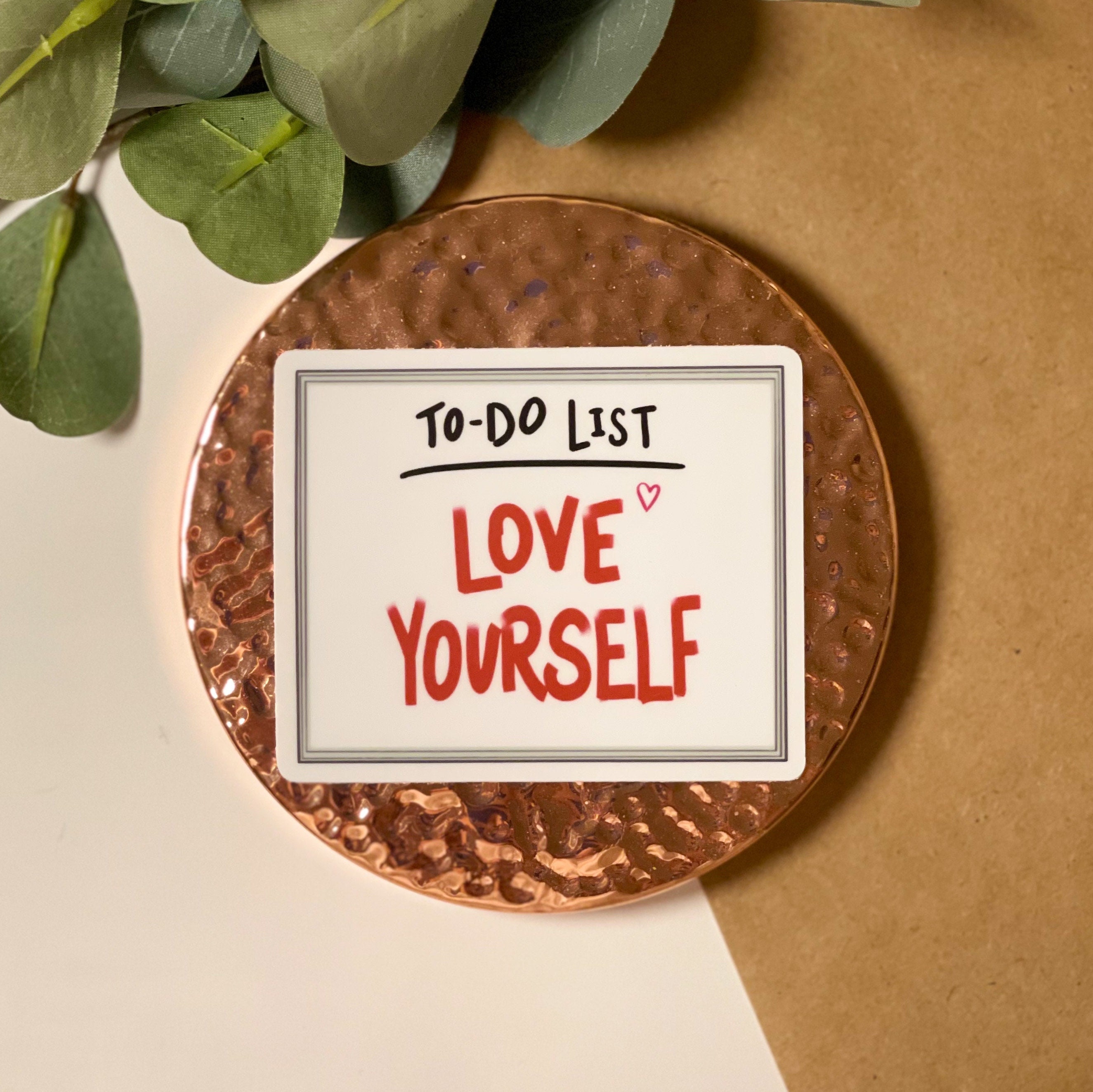 Love Yourself to Do List Sticker Inspirational Sticker, Positivity ...