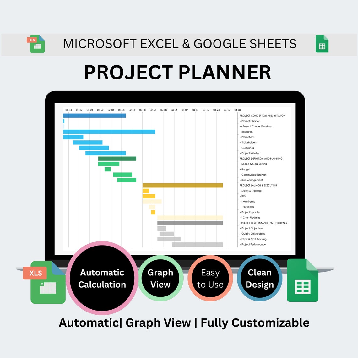 Project Planner Project Management Project Tracker Organize Your ...
