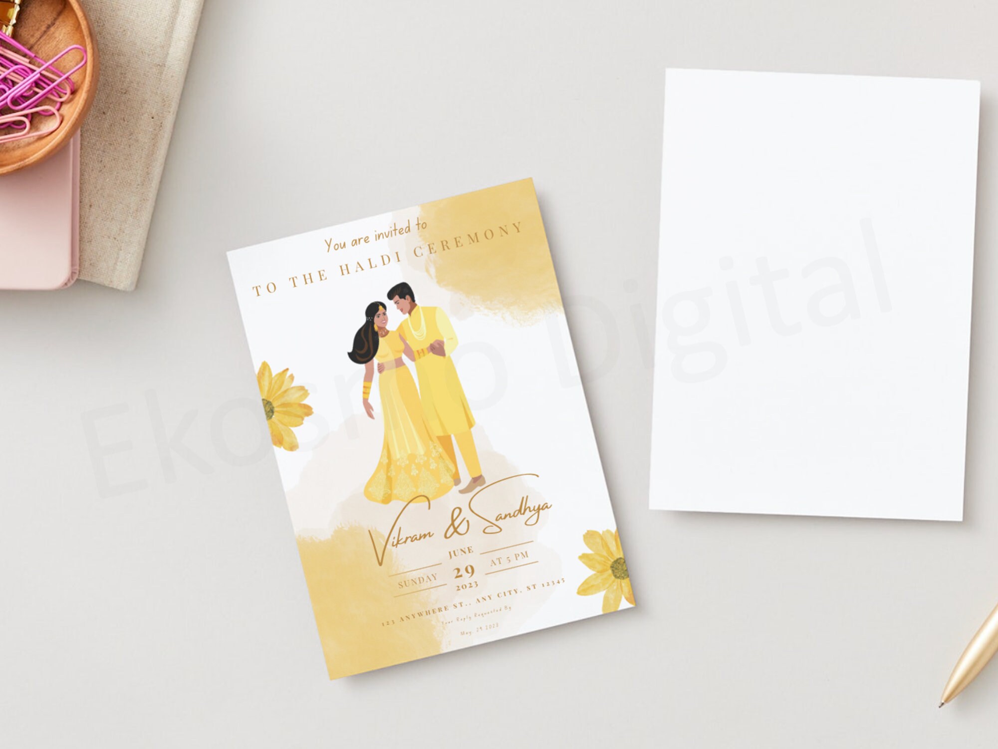 Haldi Invitation Haldi Ceremony Digital Haldi Invitation Printable ...