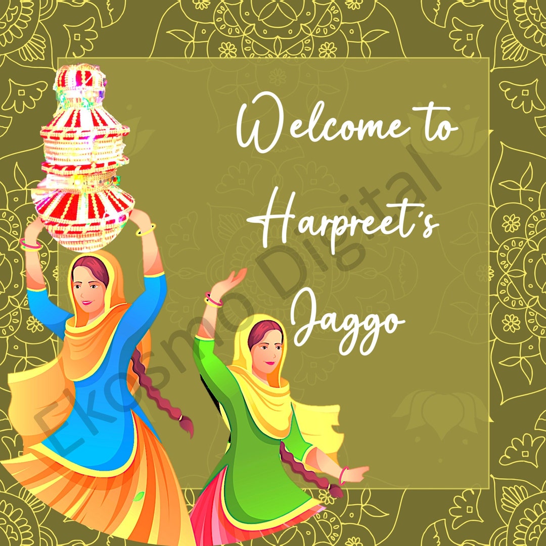 Jago Invitation Card Jaggo Sign as Welcome Jaggo Signboard Jaggo ...