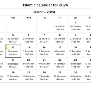 Islamic Calendar 2024 Islamic Hijri Calendar 2024 Islam Calendar 2024 ...