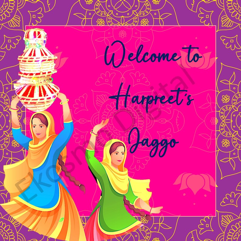 Jago Invitation Card Jaggo Sign as Welcome Jaggo Signboard Jaggo ...