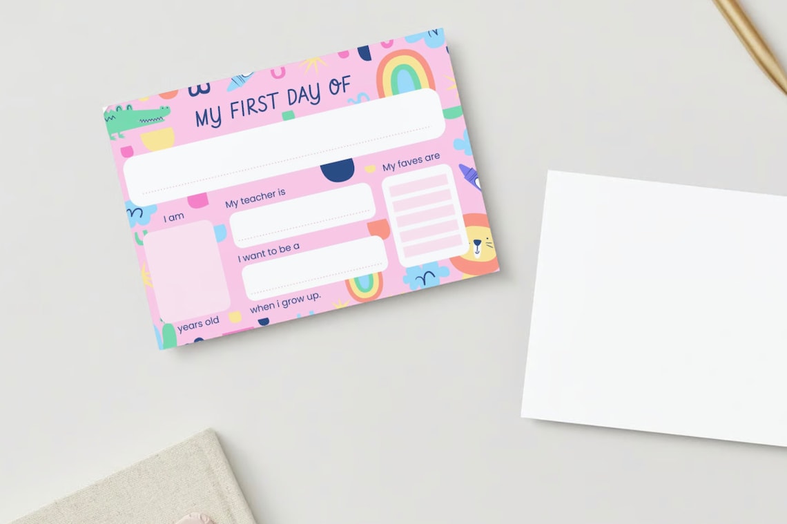 First Day of School Sign New School Year Back to School Printable PDF ...