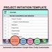 Project Initiation Excel Template Project Management Excel Spreadsheet ...
