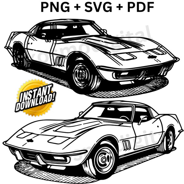 Corvette Svg - Etsy