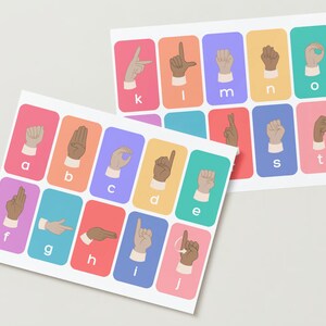 Printable Sign Language Alphabet Cards ASL Alphabet PDF Flashcards ...