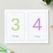 Number Flash Cards Homeschool Preschool Montessori Printable - Etsy
