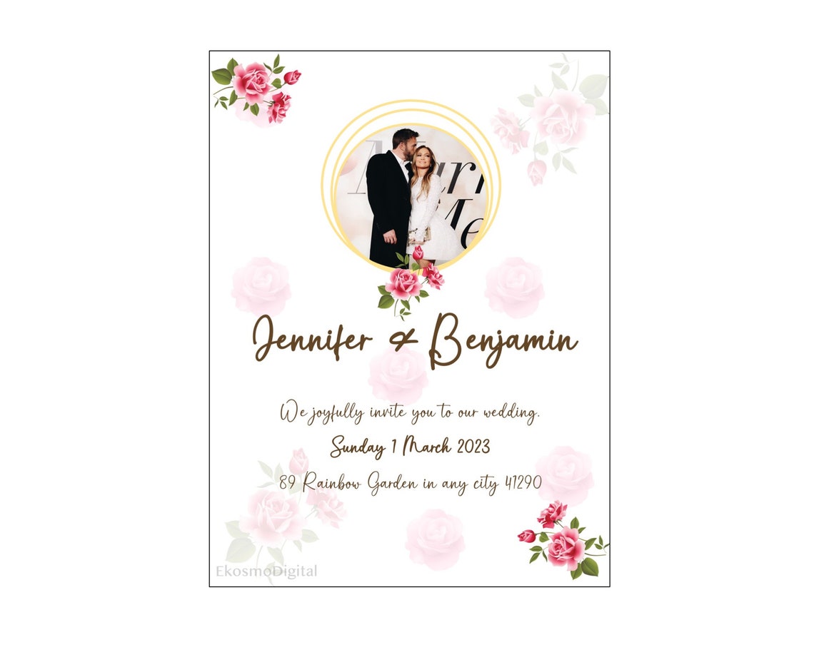 Editable Wedding Invitation Card Customizable Wedding Invitation Card ...