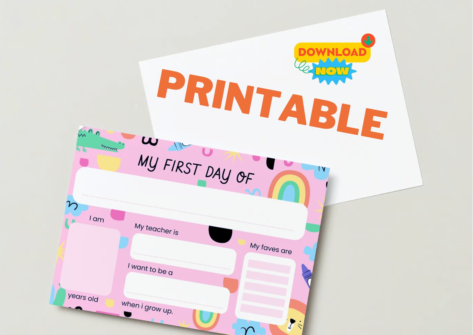 First Day of School Sign New School Year Back to School Printable PDF ...