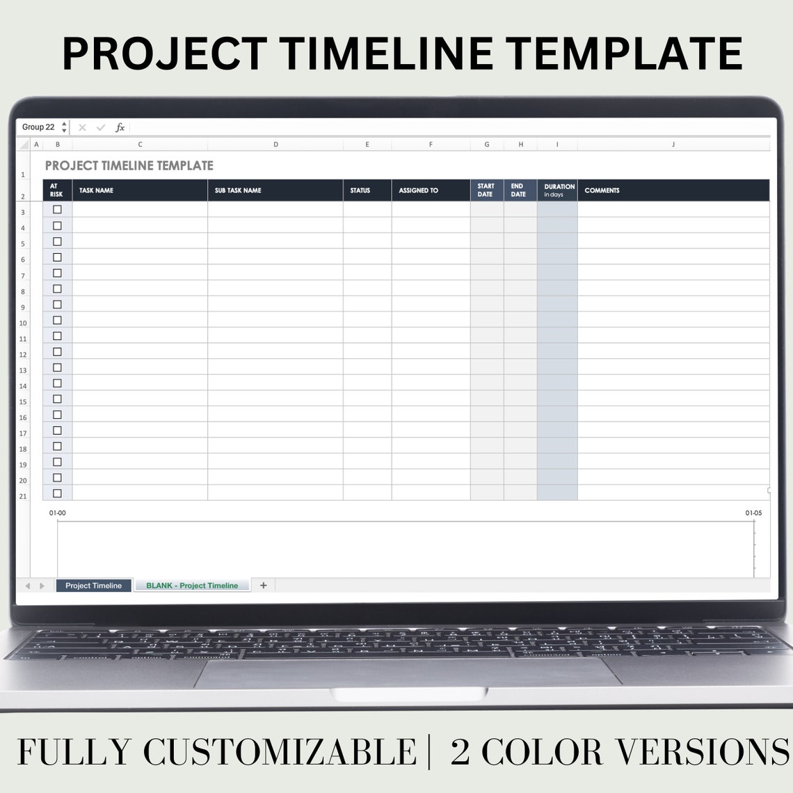 Excel Project Timeline Template Project Template Project Launch ...