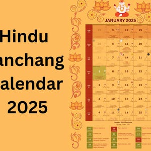 Hindu Panchang Calendar 2025 Hindu Calendar 2025 Hindu Calendar ...