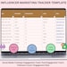 Influence Marketing Tracker Excel Template Influencer Marketing Plan ...
