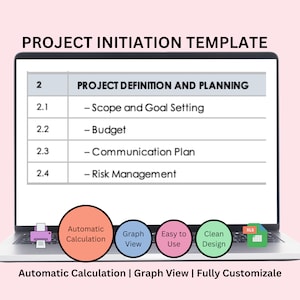 Project Initiation Excel Template Project Management Excel Spreadsheet ...
