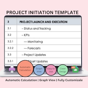 Project Initiation Excel Template Project Management Excel Spreadsheet ...