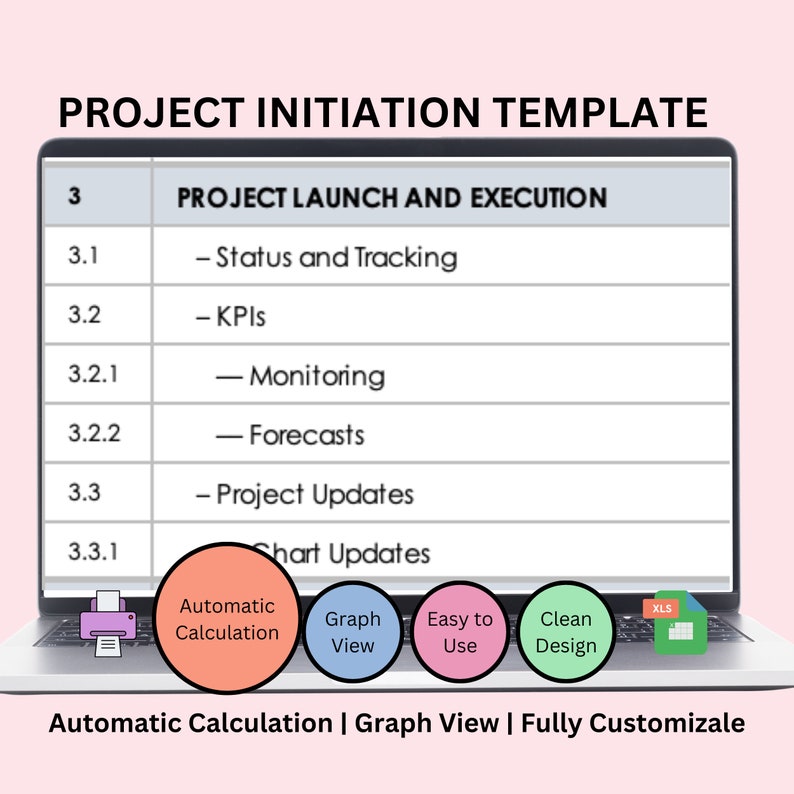 Project Initiation Excel Template Project Management Excel Spreadsheet ...