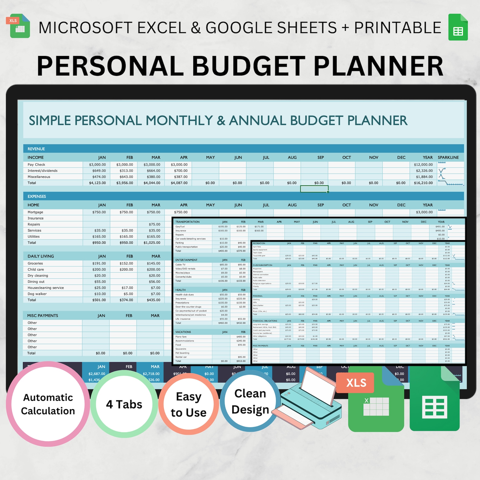 Budget Planner Template Google Sheets Budget Template Reddit Budget ...