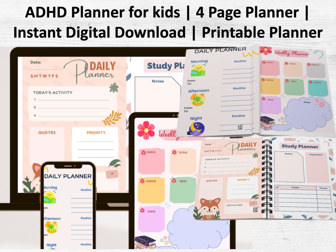 Adhd Weekly Planner Adhd Planner for Children ADHD Plan for Kids Day ...